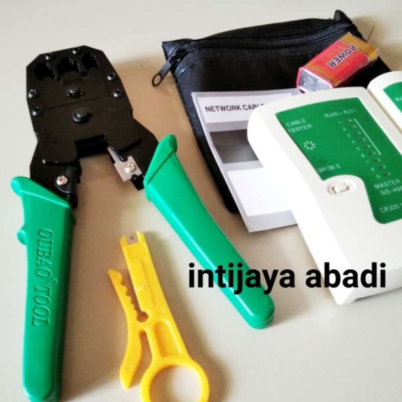 Promo Paket Tang Crimping Tool Rj45 dan Lan Tester Kabel RJ45 UTP ...