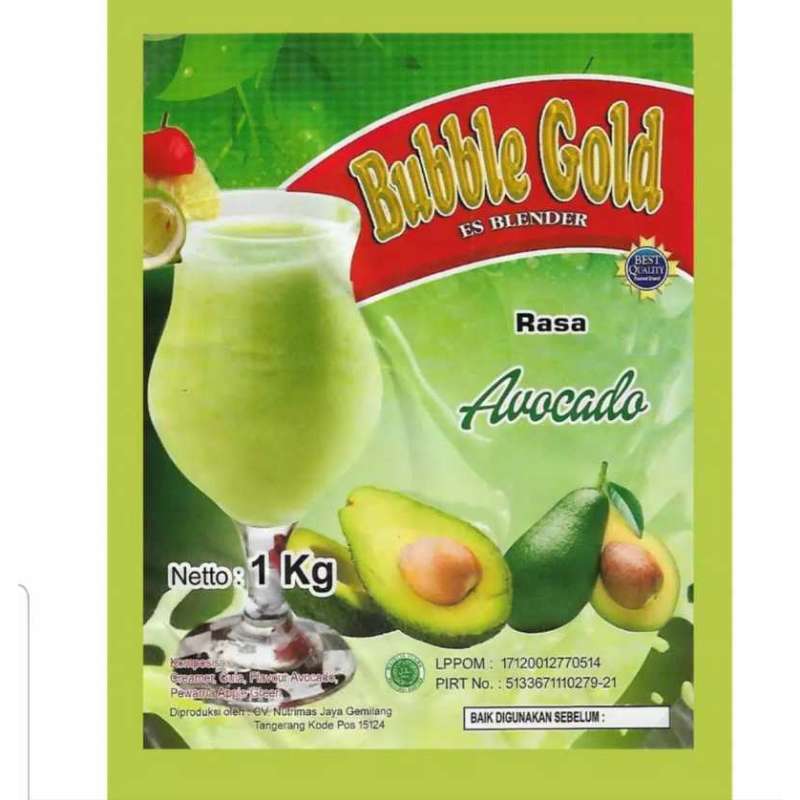 Jual Bubuk Minuman Bubble Gold Es Blender Pop Ice [ Avocado / 1 Kg ] Di ...