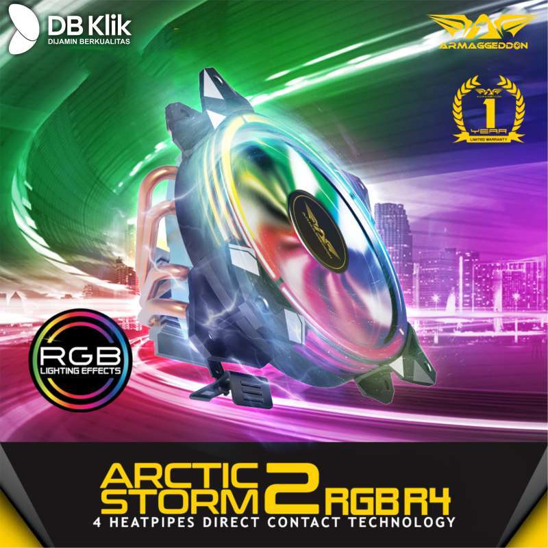 Jual Cpu Fan Armaggeddon Artic Storm 2 Rgb R4 - Fan Armageddon Artic ...