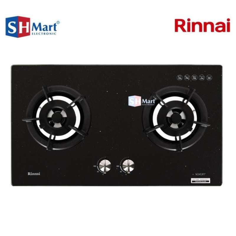Jual KOMPOR GAS TANAM 2 TUNGKU RINNAI SHINING BLACK RB-2GHC.SB(MEDAN) di Seller SHMART ...