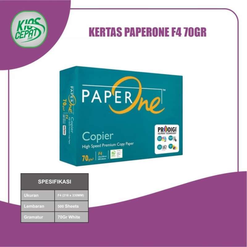 Jual Kertas PaperOne F4 70gr (Kertas HVS) di Seller KIOSCEPAT - Duri ...