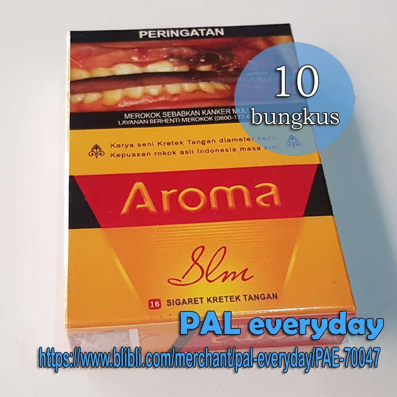 Jual rokok kretek AROMA SLIM 16 [1 slop / 10 bungkus @ 16 batang] di ...