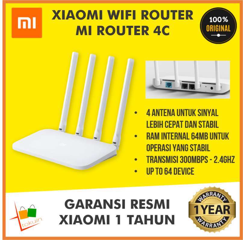 Jual Xiaomi Mi Router 4C GLOBAL VERSION Wireless WiFi Wi Fi Router Repeater GARANSI RESMI di ...