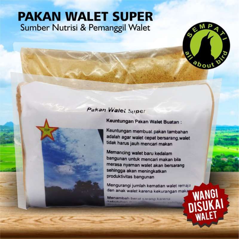 Jual PAKAN WALET SUPER MAKANAN BURUNG WALET PREMIUM 1 KG SARANG TEPUNG ...