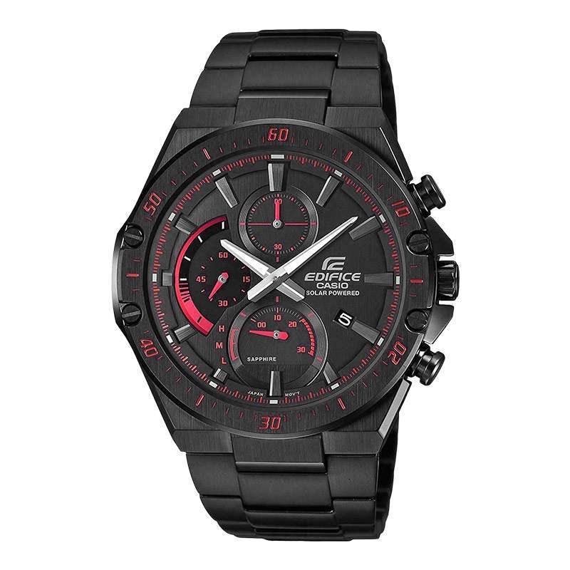 Promo Casio Edifice Slim Line EFS-S560DC-1AVUDF Tough Solar Black Dial ...
