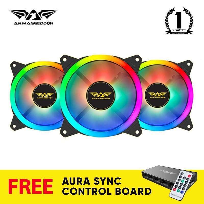 Jual Armaggeddon-Tessaraxx Dual Loop ARGB Fan | Support Aura Sync - 3 ...