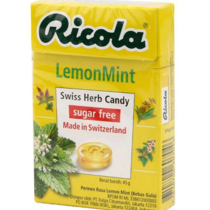 Promo PERMEN RICOLA SUGAR FREE original herb rasa lemon mint Diskon 20% di Seller kakikustoree ...