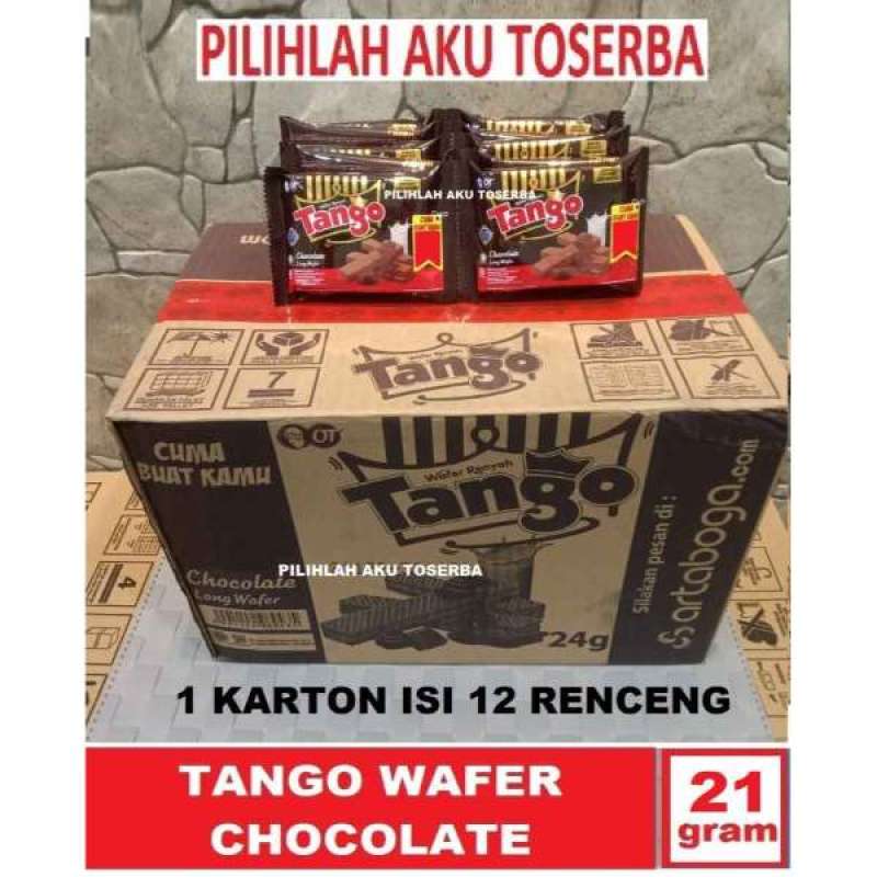 Jual Tango Wafer CHOCOLATE 24 gr - ( HARGA 1 KARTON ISI 12 RENCENG x 10 ...
