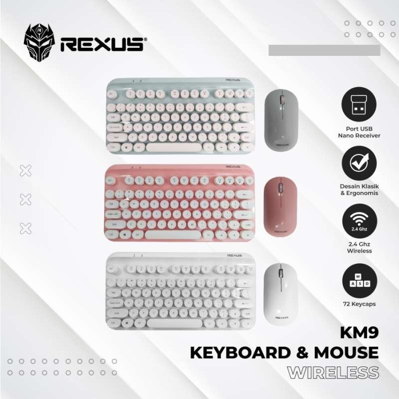 Promo Rexus Keyboard Mouse Wireless Combo KM9 Diskon 43% di Seller ...