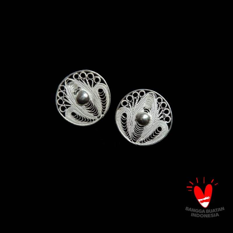 Jual Giwang Fill Bulatan Borobudur Silver/ Anting Silver/ Anting Perak ...