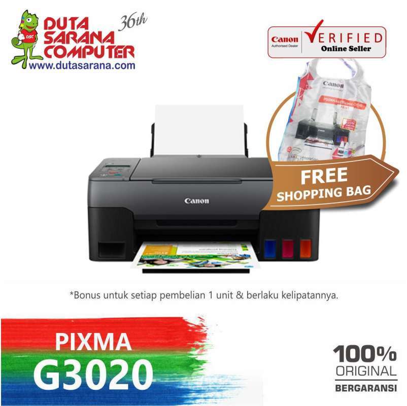 Jual NEW CANON PRINTER PIXMA G3020 G 3020 Print Scan Copy Wifi A4 ...