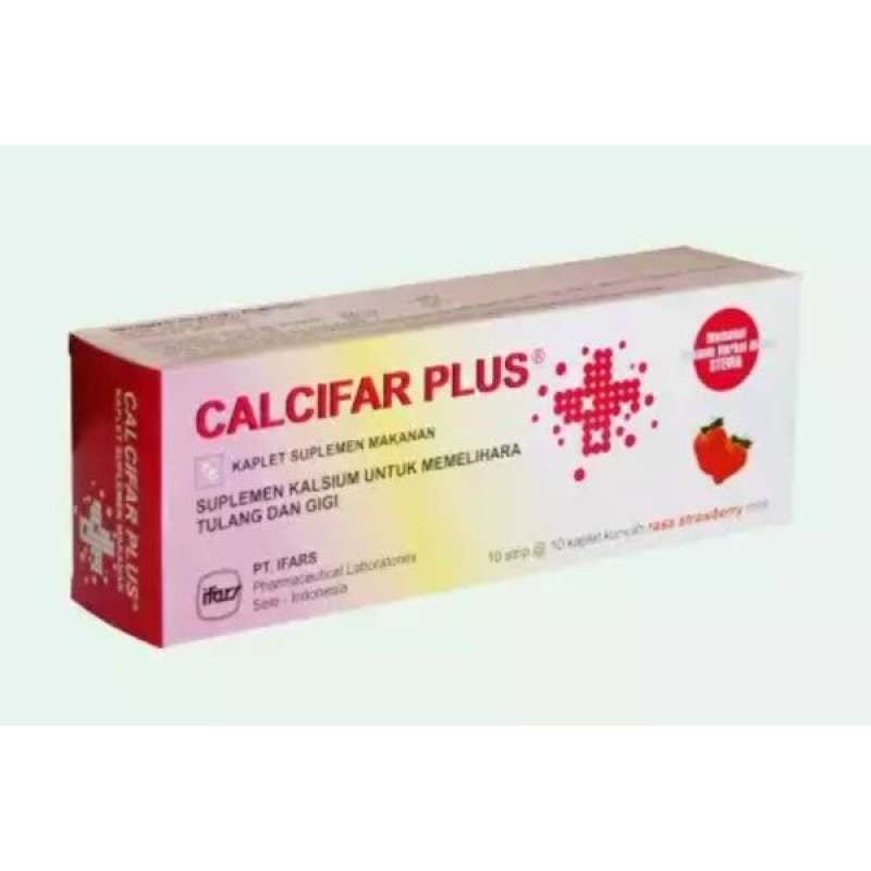 Jual Calcifar Plus Kaplet Ifars Isi 100 Tablet Suplemenvitamin D3 ...