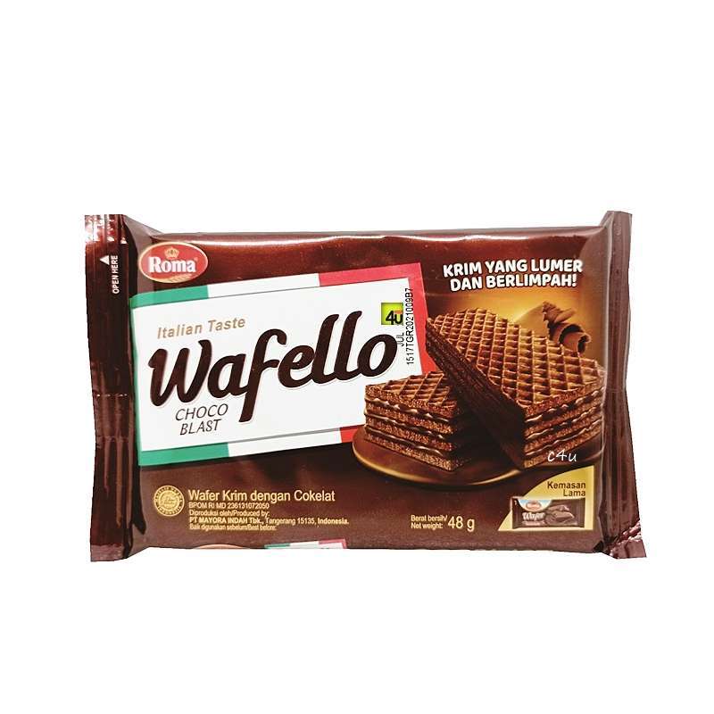 Promo Wafello - Italian Taste Chocolate Wafer - 48 Gr Diskon 9% Di ...