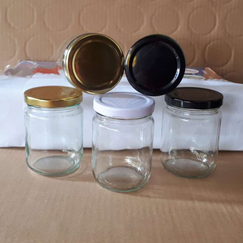 Jual Jar Kaca Madu - Jar Sambal 250 Ml - Tutup Emas Di Seller Sinar ...