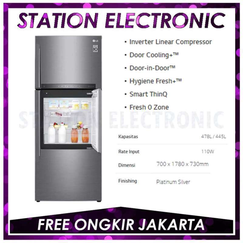 Jual LG GC-A502HLHU Kulkas [2 Pintu/ 445 Liter] di Seller Station Electronic Official Store ...