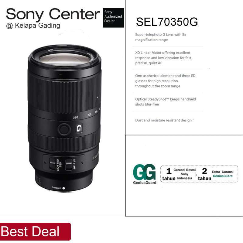 Jual Sony Center Jakarta - SONY E 70-350mm F4.5-6.3 G OSS / Lensa Sony ...