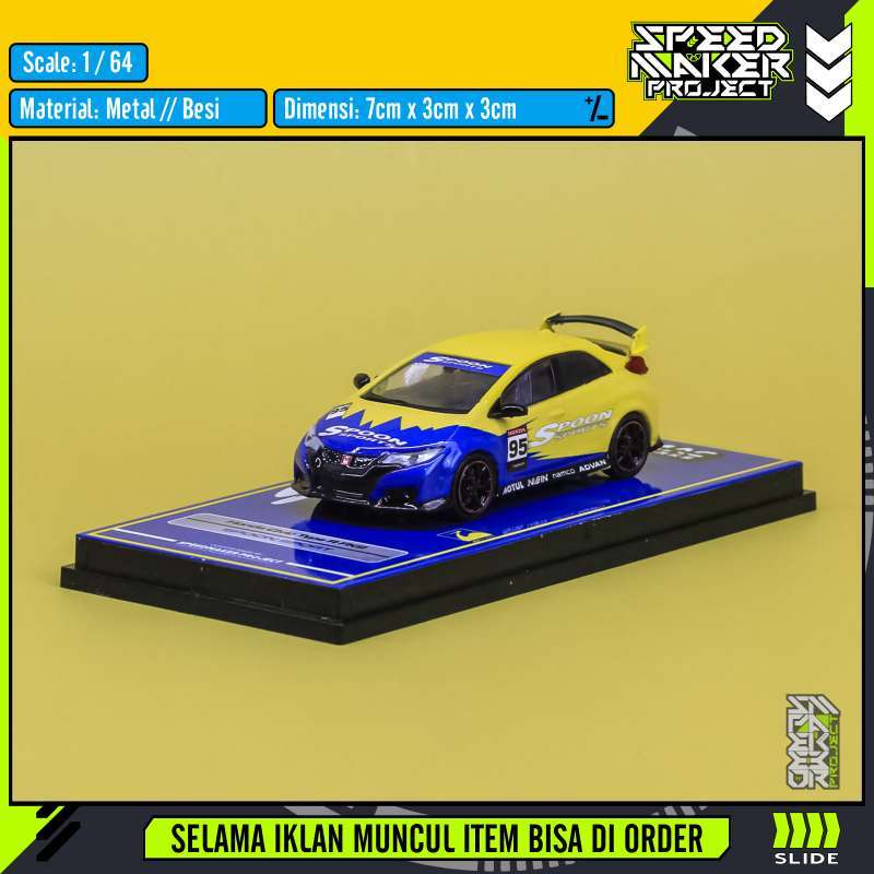 Jual Tarmac Works Custom Honda Civic Type-R FK2 Spoon Sport Diecast ...