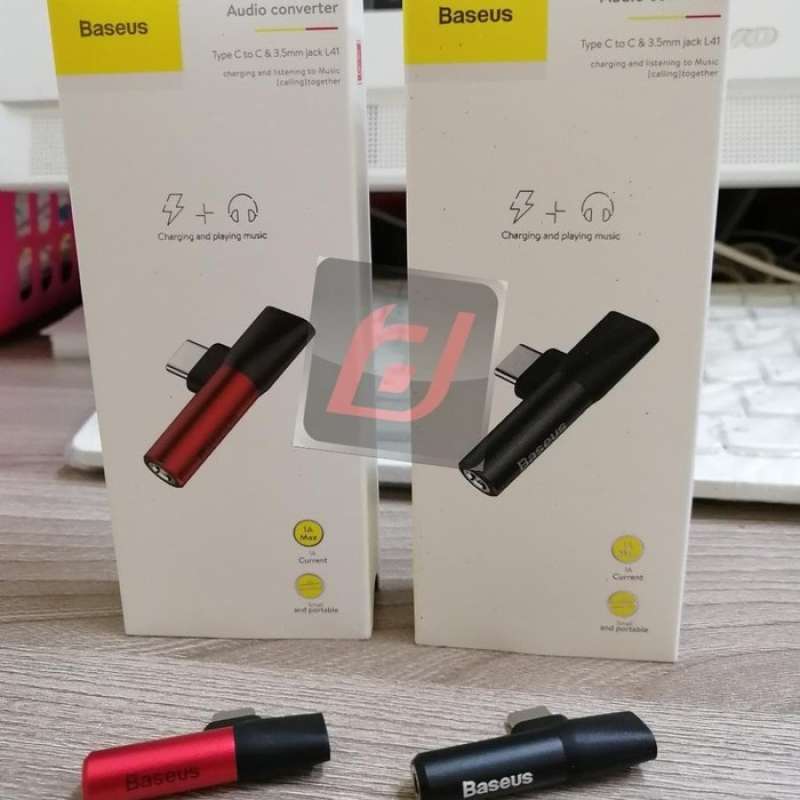 Jual Baseus L41 audio converter 2in1 usb type c to 3.5mm dan type c ...