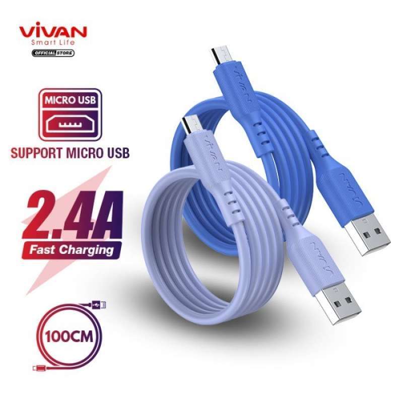 Jual Cable Micro Usb Vivan Original Vsm100 Kabel Data Fast Charging 2 ...