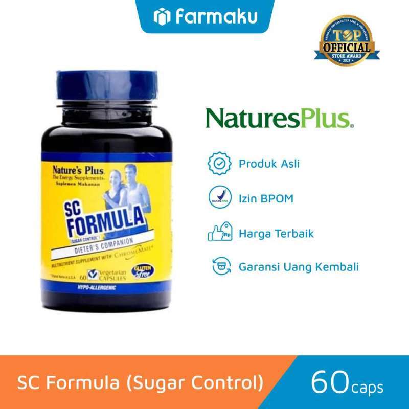 Promo Nature's Plus Sc Formula Sugar Control Suplemen Kesehatan [60 ...