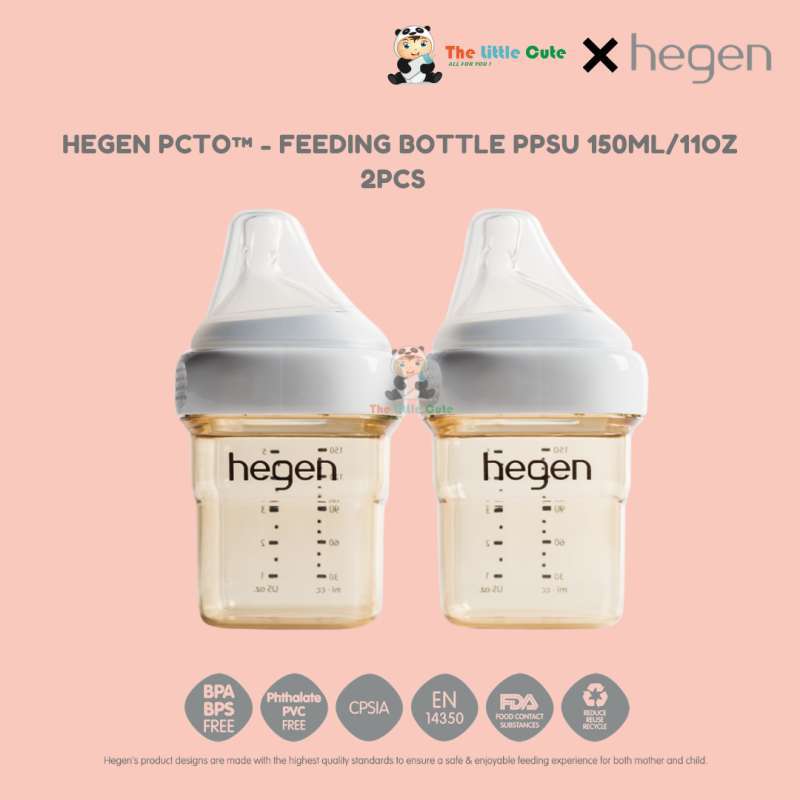 Jual Hegen Pcto Feeding Bottles Ppsu Botol Susu With Slow Flow Teats 150 Ml/5 Oz (2 Pack) Di ...