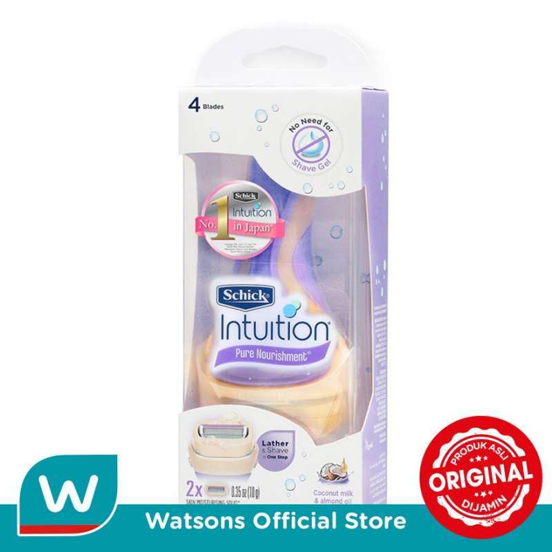 Jual Schick Intuition Pure Nourishment Shaver Kit 1 Razor +2 Blades ...