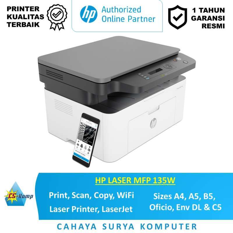 Jual HP LASER MFP 135W, Print, Scan, Copy, Mono, Wireless di Seller Cahaya Surya Komputer ...