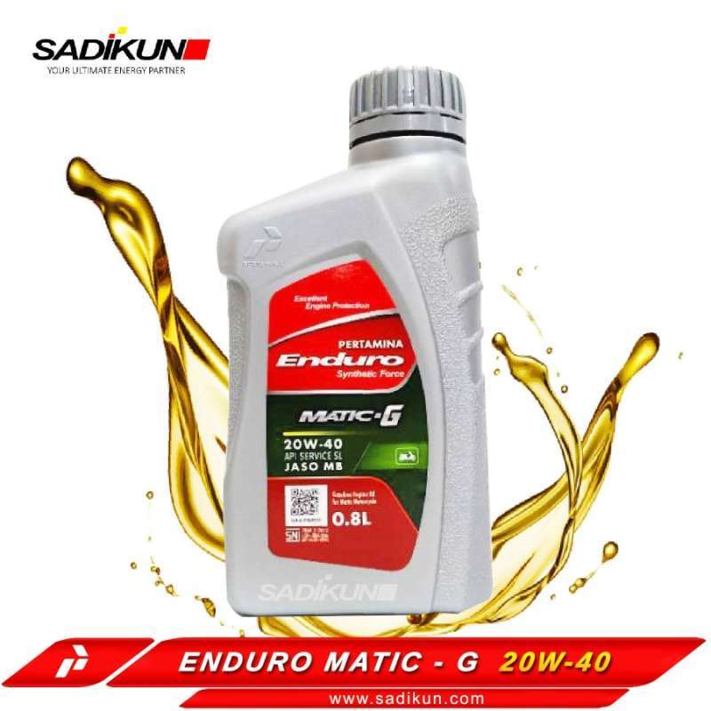 Promo Fs - Pertamina Enduro Matic-g 20w-40 Oli Motor [0.8 L] Diskon 11% ...