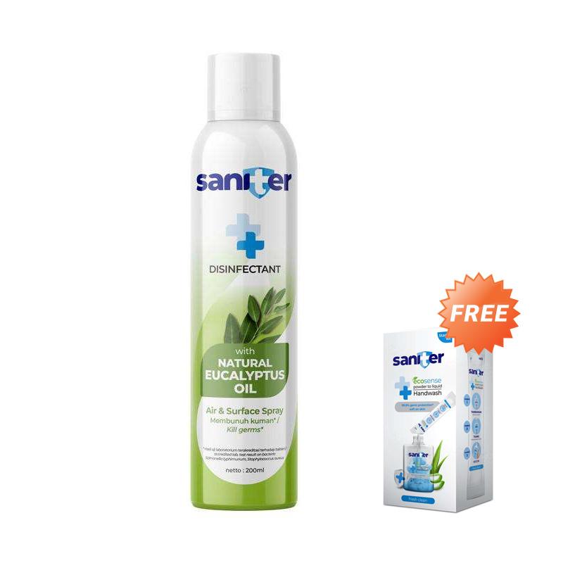 Jual Saniter Disinfectant Eucalyptus Air & Surface Spray Aerosol[200 mL ...