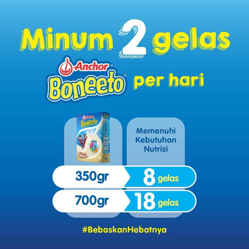 Jual Anchor Boneeto Creamy Vanilla Susu Bubuk Pertumbuhan Anak [350 G ...