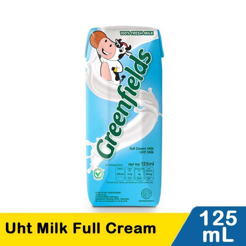 Promo Karton Susu Greenfields Uht Full Cream Plain 125 Ml (isi 40 ...