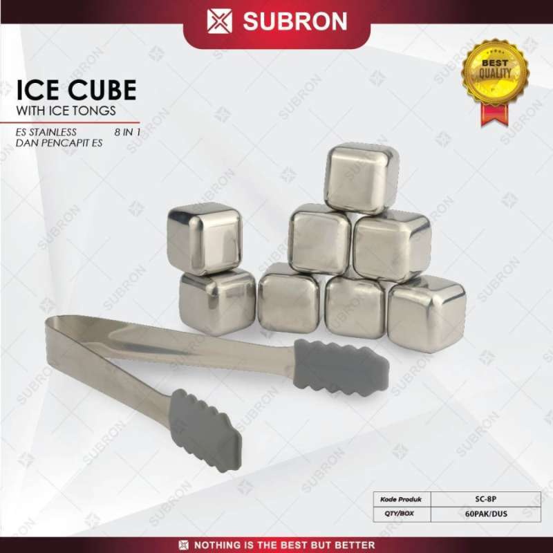 Promo Subron Ice Cube With Ice Tongs 8 In 1 Es Stainless 304 Capitan Sc ...
