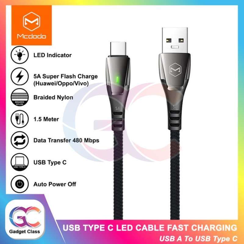 Promo Mcdodo Kabel Data Auto Disconnect USB Type C Super Charge Huawei ...