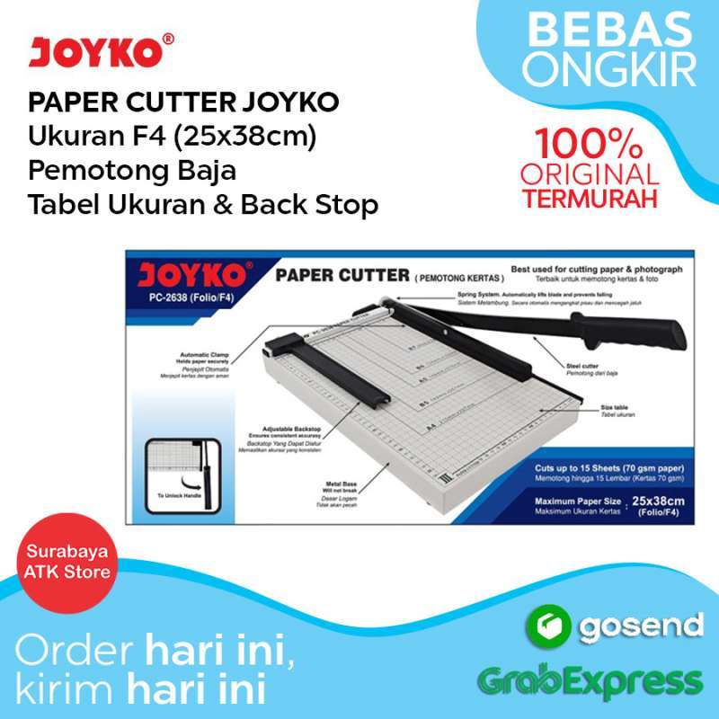 Jual Paper Cutter Joyko Pc 2638 F4 Alat Pemotong Kertas Trimmer Di