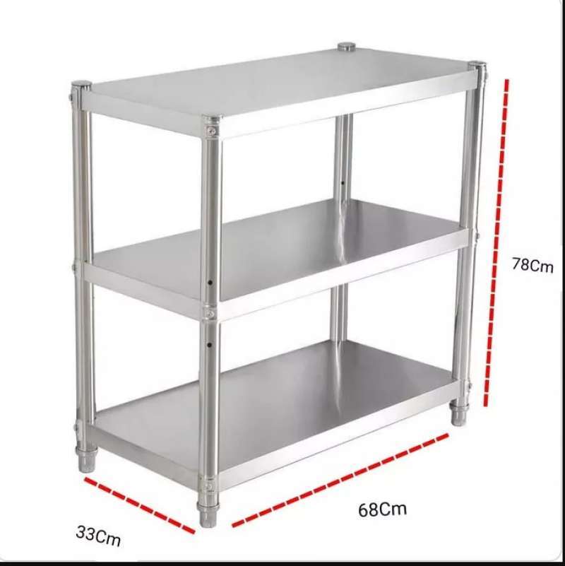 Jual Rak Dapur Stainless Steel 3 Susun Rak Serbaguna Stainlees 100 % ...