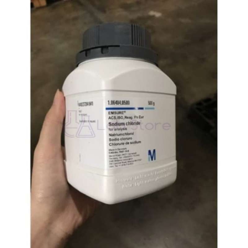 Jual Sodium Chloride Natrium Klorida Nacl (ar) 500 Gr | Merck 1.06404. ...
