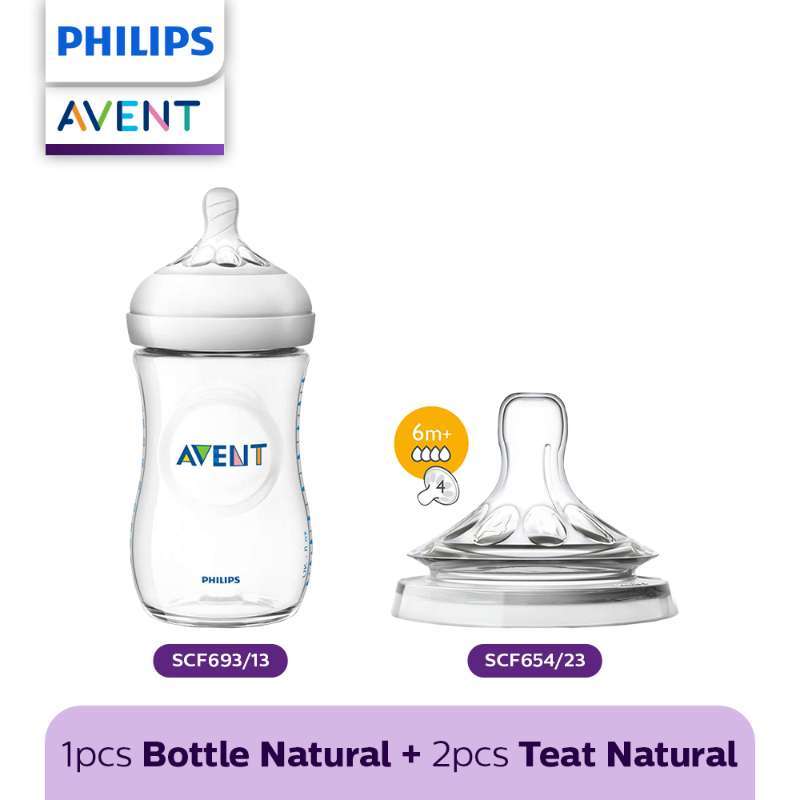 Promo Avent Bottle Scf693/13 & Teat Fast Flow 6m Scf654/23 Diskon 11% ...