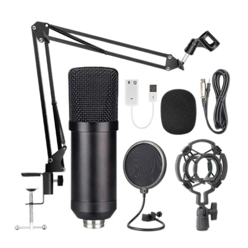 Jual BM-800 Microphone Studio Kit Condenser Broadcasting Recording Mic ...
