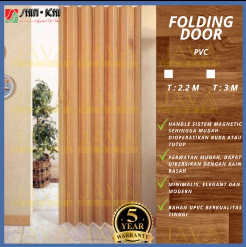 Jual Custom Folding door PVC atau pintu lipat minimalis modern 2.2m ...