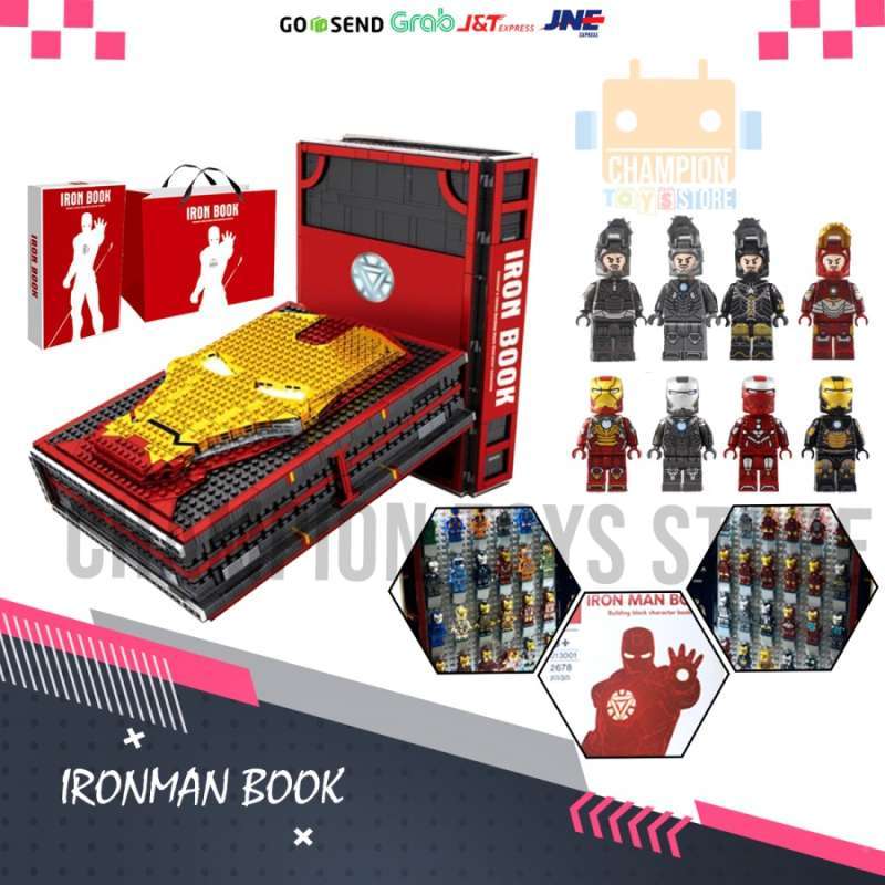 Jual Bricks Block Marvel Ironman Bricks Iron Man Book Bricks Avengers ...