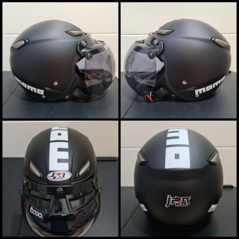 Promo Helm Motor Retro JPN Kawai Momo Biru Kaca Cembung Sni Dewasa ...