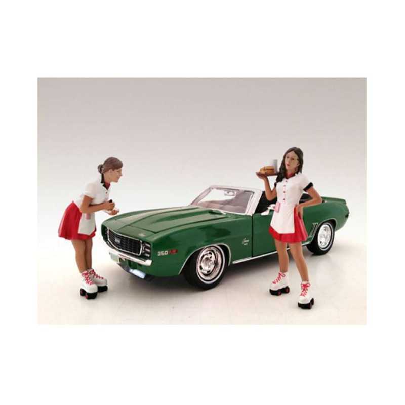 Jual Carhop Waitress Brittany and Grace 2 piece Figurine Set for 1-24 ...