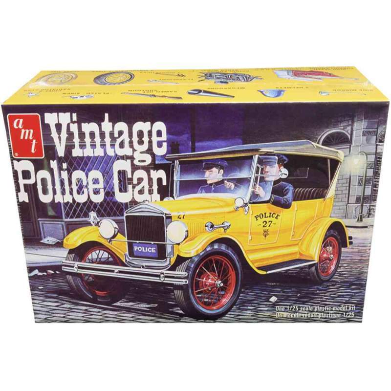 Jual Skill 2 Model Kit 1927 Ford T Vintage Police Car 1-25 Scale Model ...