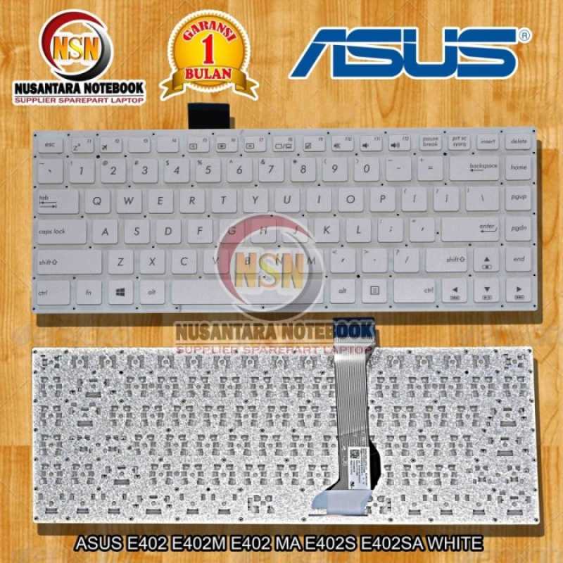 Promo Keyboard Laptop Asus E402 E402M E402MA E402SA E403SA Putih Diskon 20% di Seller Nusantara ...