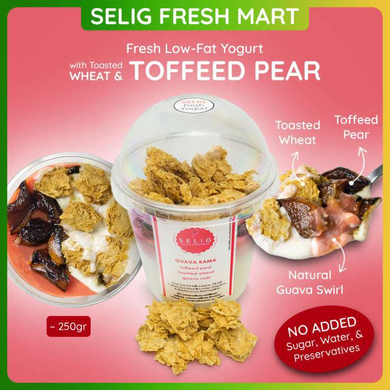 Jual Selig Fresh Mart - Fresh Low Fat Yogurt Pir Toffee, Gandum ...