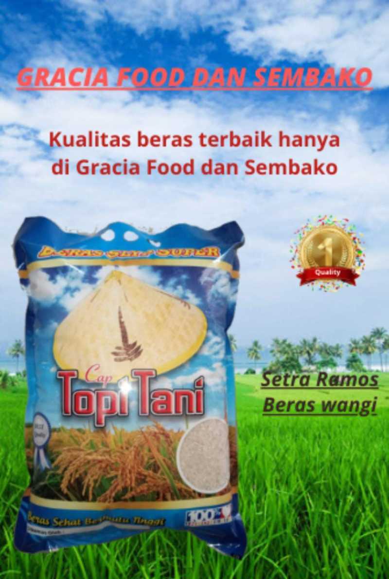 Jual BERAS TOPI TANI di Seller Gracia food & sembako - Kota Tangerang ...