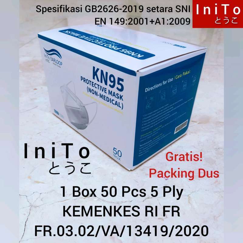 Promo Masker KN95 5Ply Masker Disposable [1 box @ 50 pcs] Diskon 67% di ...
