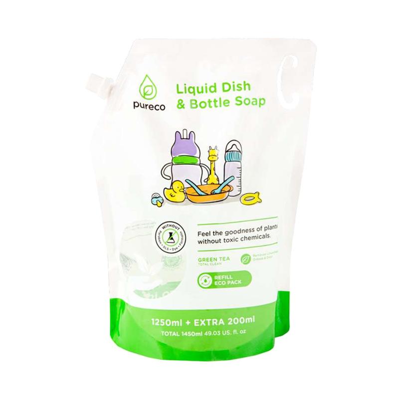 Promo Pureco Liquid Dish & Bottle Soap 1450 ml Cairan Pencuci Piring ...