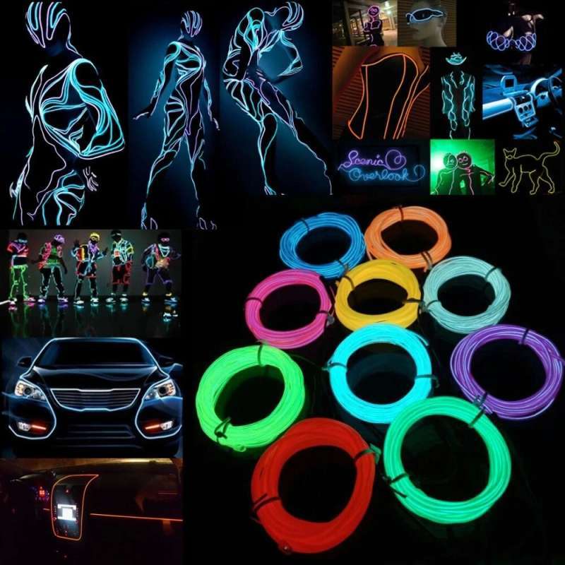 Jual Lampu EL Wire Flexible CCFL Neon LED Strip Electroluminescent ...