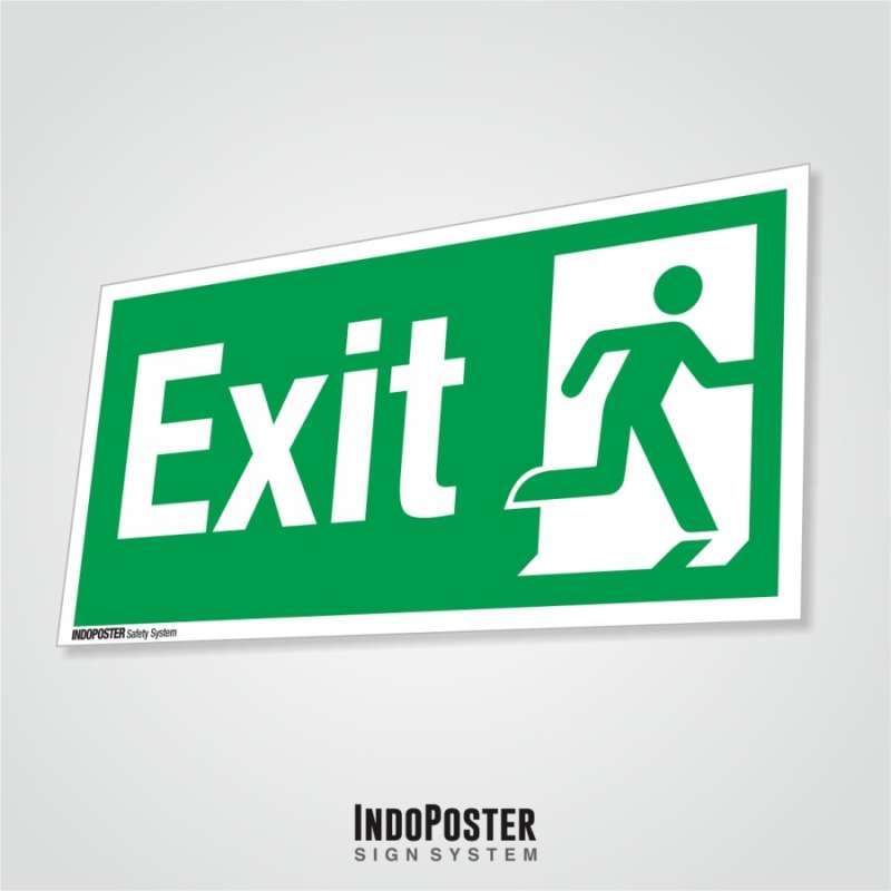 Jual Stiker Label K3 Safety Sign Tanda Pintu EXIT di Seller INDOPOSTER ...